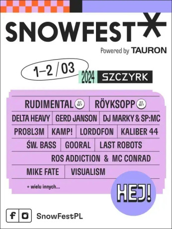 SnowFest Festival 2024 - bilet jednodniowy (piątek) - Festiwal - 01 ...